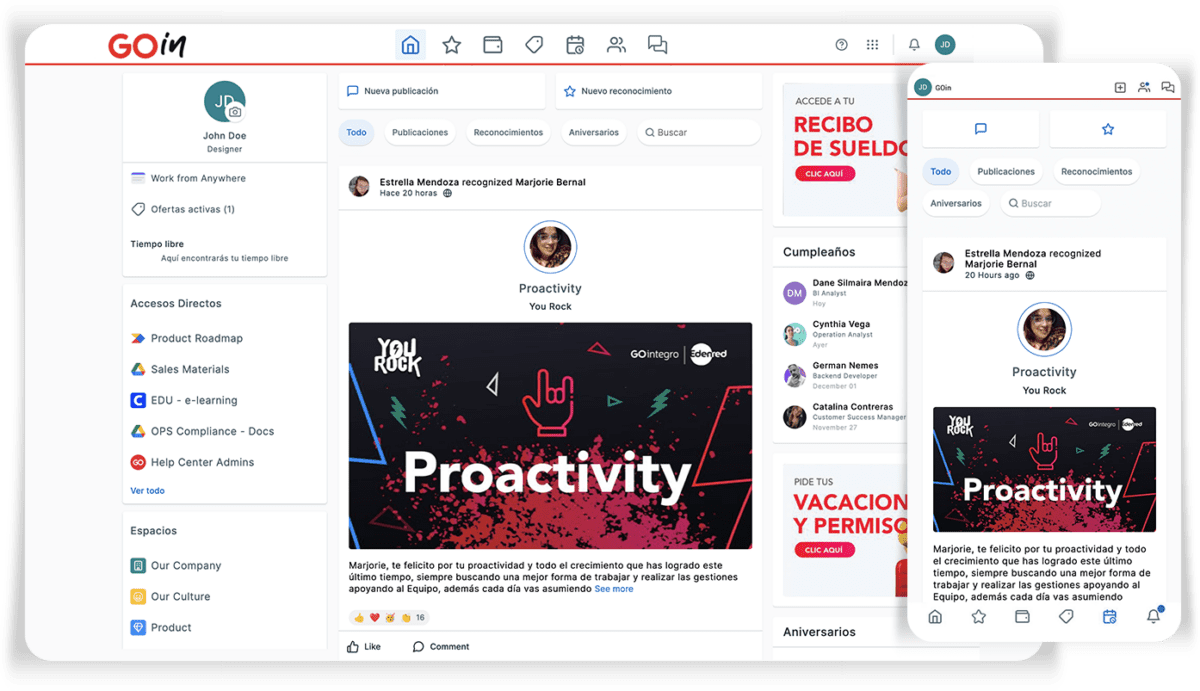 Plataforma de RRHH GOintegro Starter